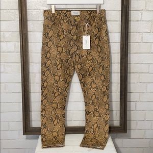 Frame Denim | Jeans | Frame Le High Skinny Crop Jean Coated Python Nwt ...